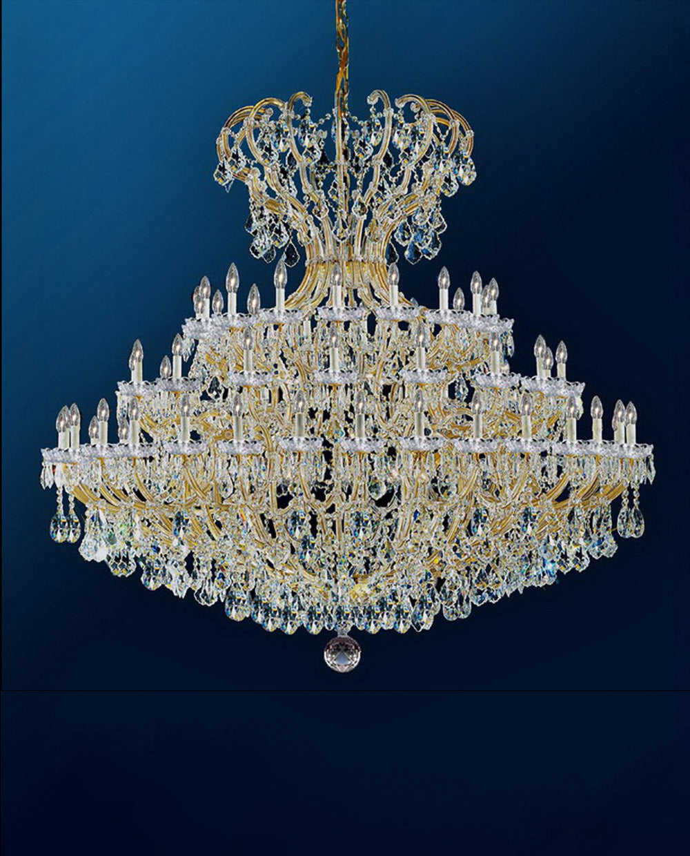 84 Inch Extra Large Crystal Chandelier Classical 72 Lights Maria There ...